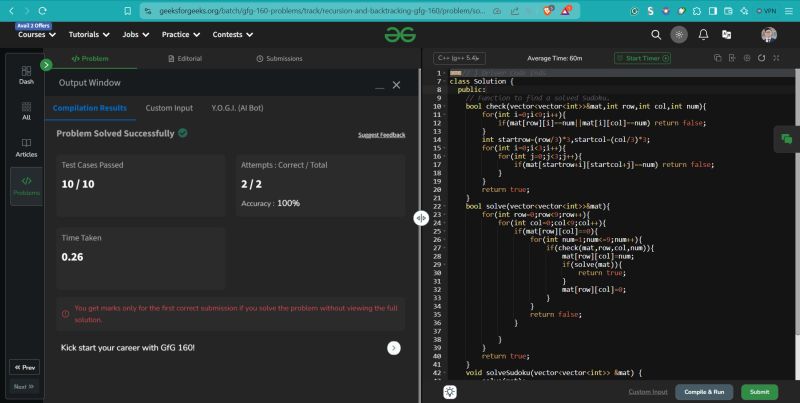 #gfg160 #geekstreak2024 #sudokusolver #backtracking #problemsolving # ... #gfg160 #geekstreak2024 #sudokusolver #backtracking #problemsolving # ...