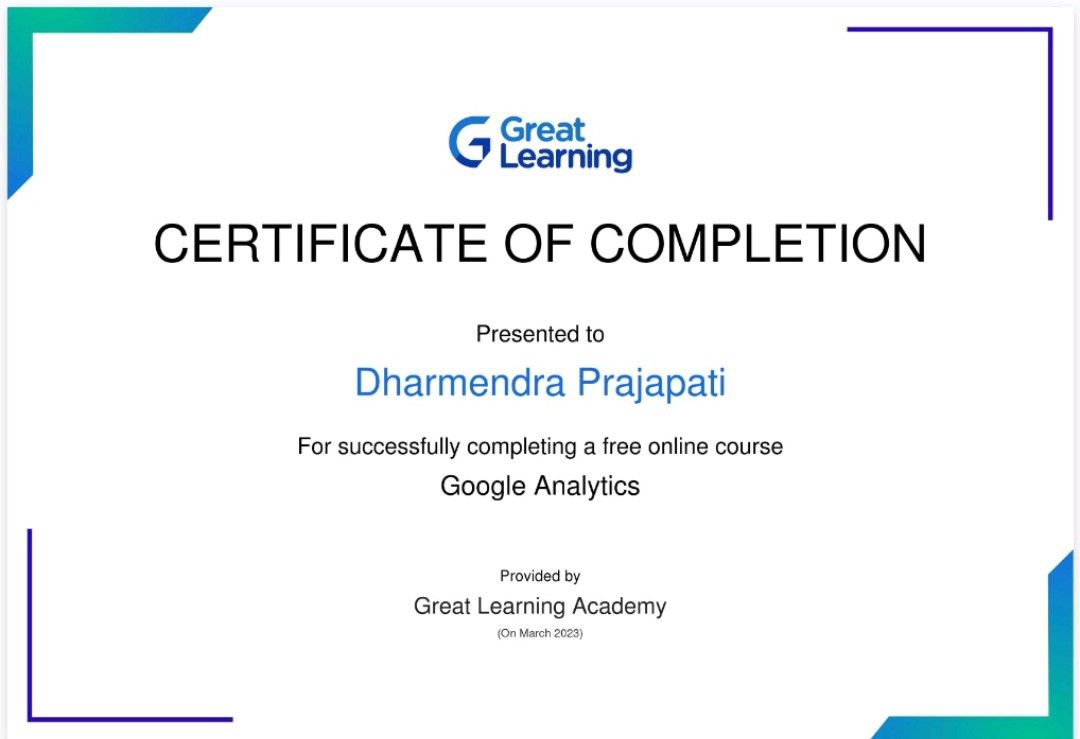 Dharmendra Prajapati on LinkedIn: #greatlearningacademy #greatlearning ... Dharmendra Prajapati on LinkedIn: #greatlearningacademy #greatlearning ...