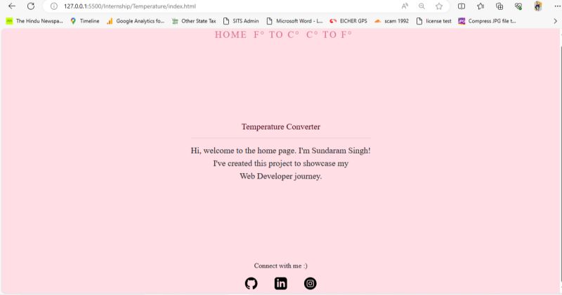 Sundaram Singh on LinkedIn: #webdev #htmlcssjs #temperatureconverter # ... Sundaram Singh on LinkedIn: #webdev #htmlcssjs #temperatureconverter # ...