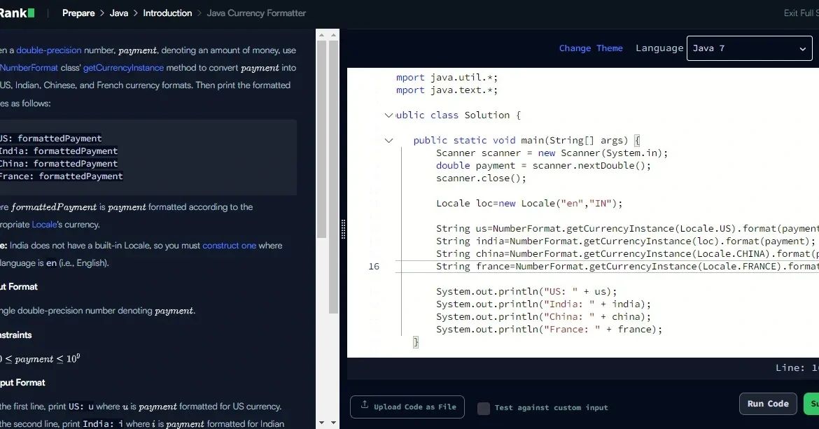 Hackerrank Java Currency Formatter (Day 4) Given a double-precision ... Hackerrank Java Currency Formatter (Day 4) Given a double-precision ...