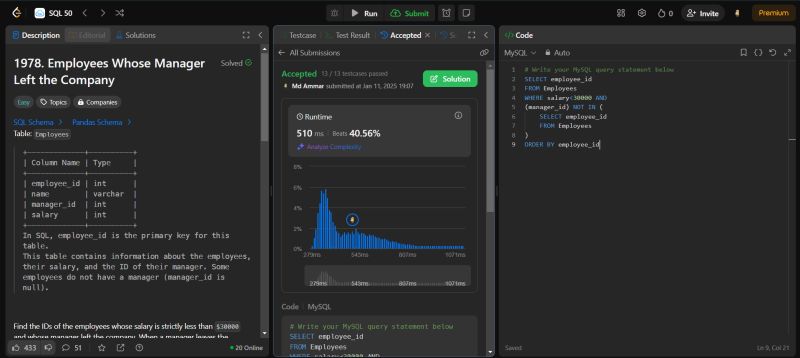 Mohammad Ammar on LinkedIn: #sqlchallenge #leetcodesql #dataanalysis # ... Mohammad Ammar on LinkedIn: #sqlchallenge #leetcodesql #dataanalysis # ...