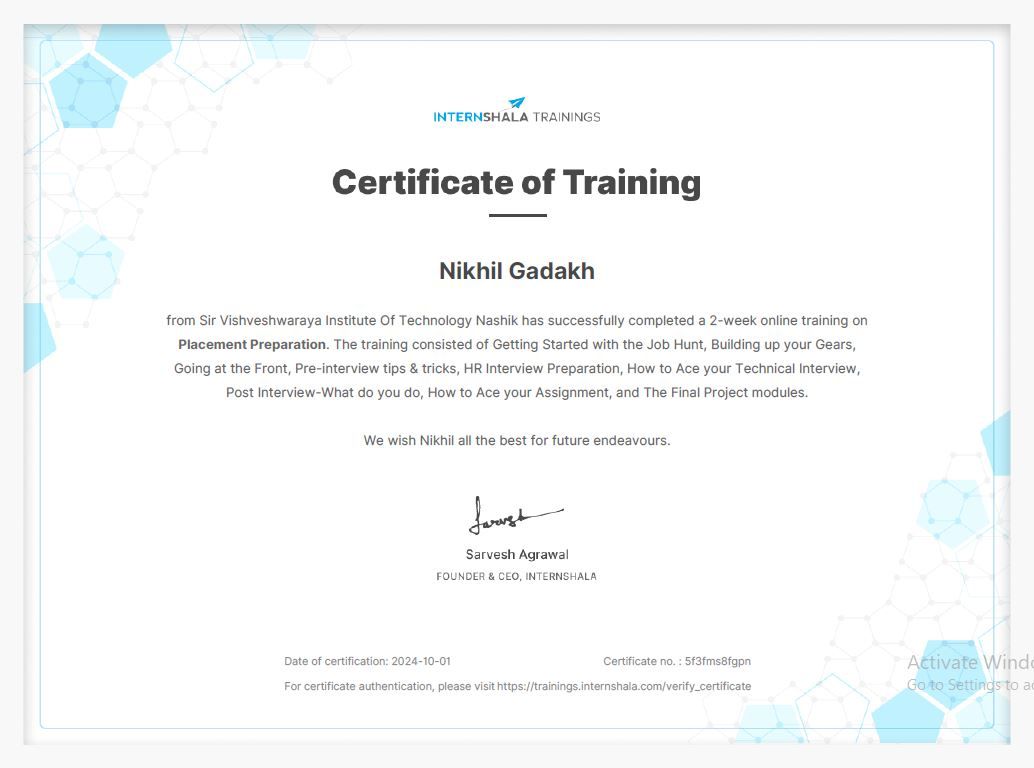 NIKHIL GADAKH on LinkedIn: #placementpreparation #careerdevelopment # ... NIKHIL GADAKH on LinkedIn: #placementpreparation #careerdevelopment # ...