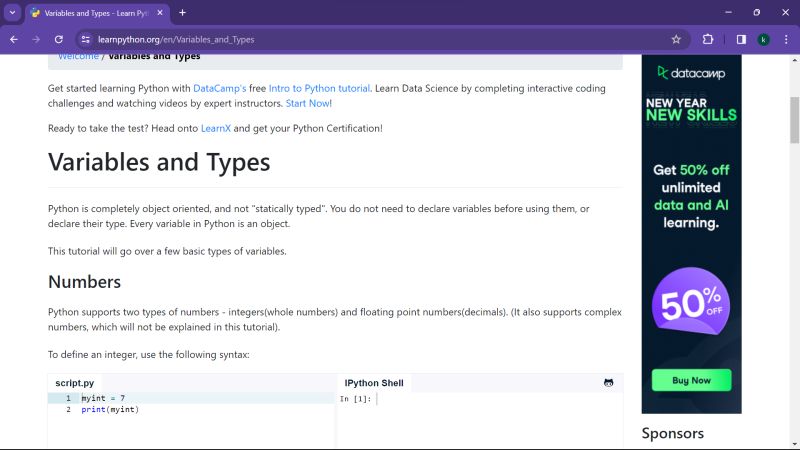 Starting with python today and learning variable | Tridib Biswas posted ... Starting with python today and learning variable | Tridib Biswas posted ...
