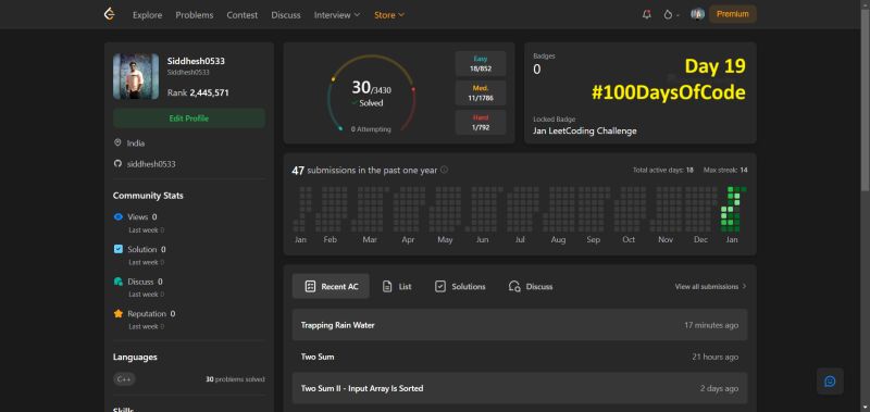 Siddhesh Patil on LinkedIn: #100daysofcode #100daysofcode #dsa # ... Siddhesh Patil on LinkedIn: #100daysofcode #100daysofcode #dsa # ...