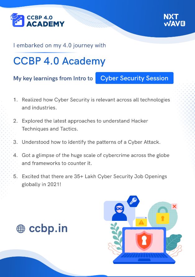 Tuduru Himagiri Nandan on LinkedIn: #rahulattuluri #nxtwave #cybersecurity Tuduru Himagiri Nandan on LinkedIn: #rahulattuluri #nxtwave #cybersecurity