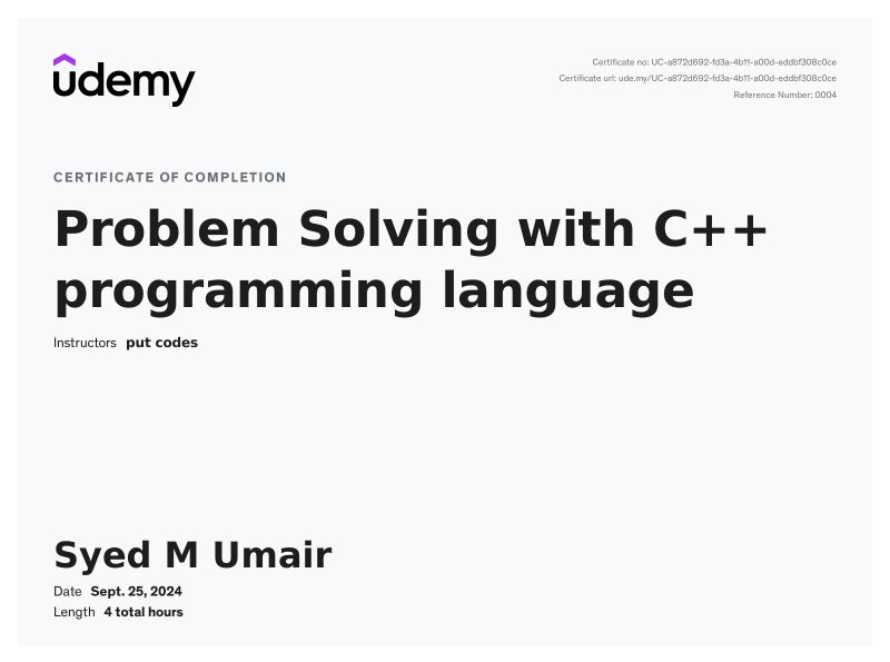 Syed M Umair on LinkedIn: #cplusplus #programming #continuouslearning # ... Syed M Umair on LinkedIn: #cplusplus #programming #continuouslearning # ...