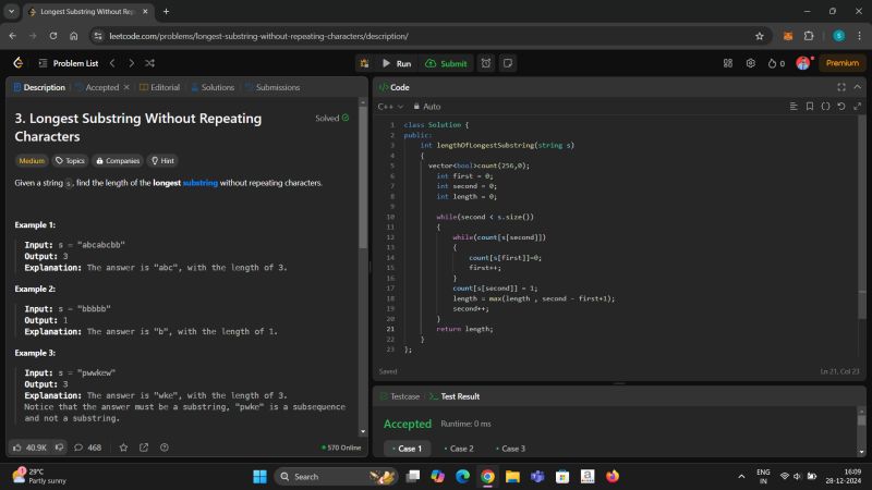 Shubham Bhade on LinkedIn: #longestsubstring #leetcode #slidingwindow # ... Shubham Bhade on LinkedIn: #longestsubstring #leetcode #slidingwindow # ...