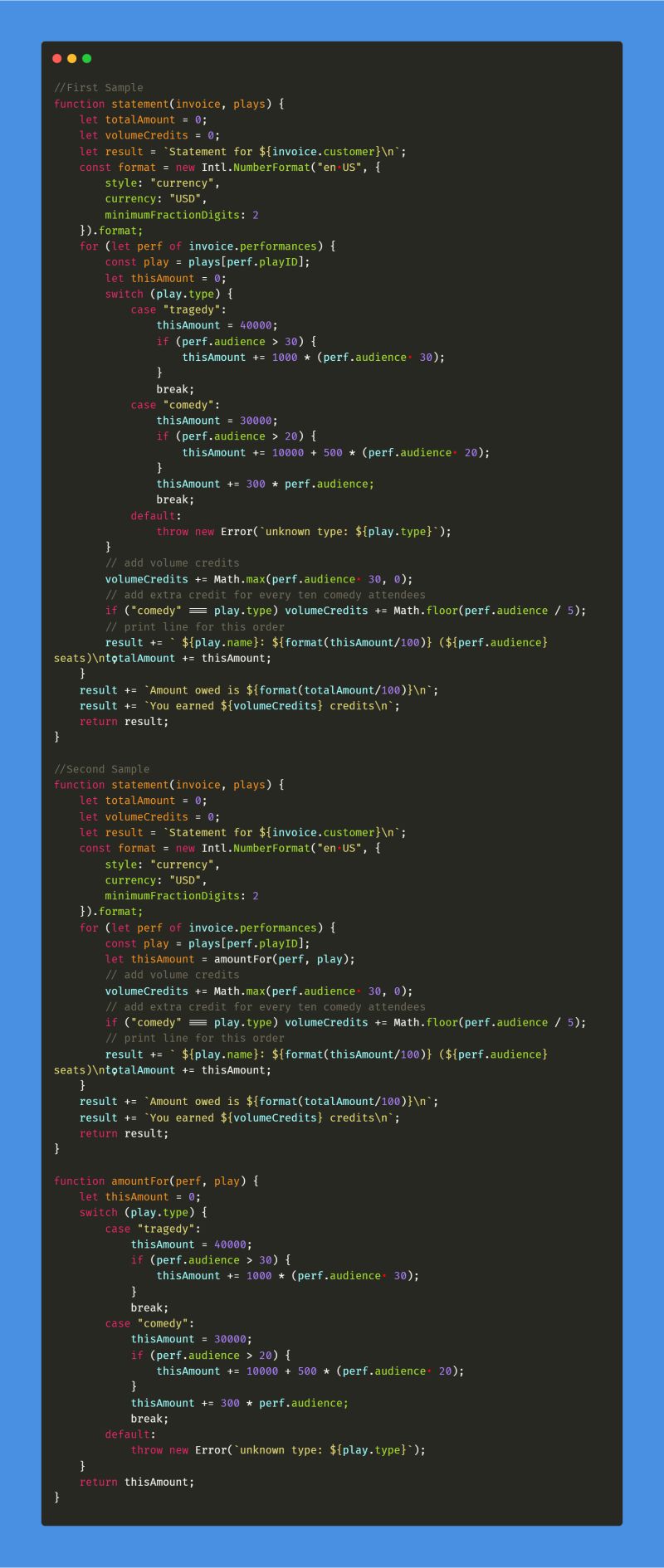 ⚜ Refactoring part 2⚜ | Shirin Monzavi ⚜ Refactoring part 2⚜ | Shirin Monzavi