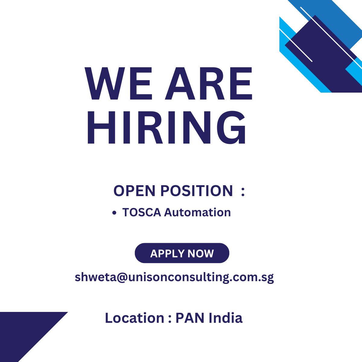 Dipak Bhagwat on LinkedIn: #tosca #opportunity Dipak Bhagwat on LinkedIn: #tosca #opportunity