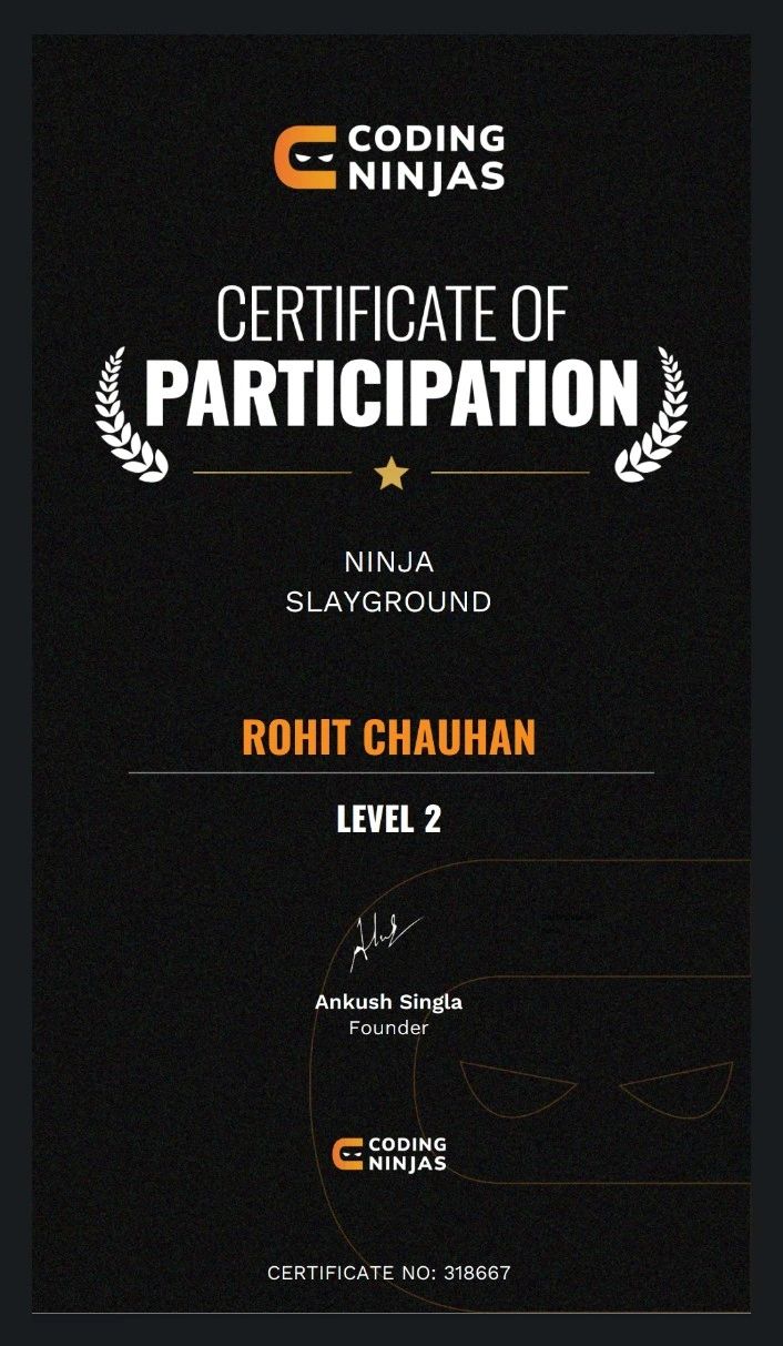 Rohit Chauhan on LinkedIn: #codingninjas #slaycoffee #codingjourney # ... Rohit Chauhan on LinkedIn: #codingninjas #slaycoffee #codingjourney # ...