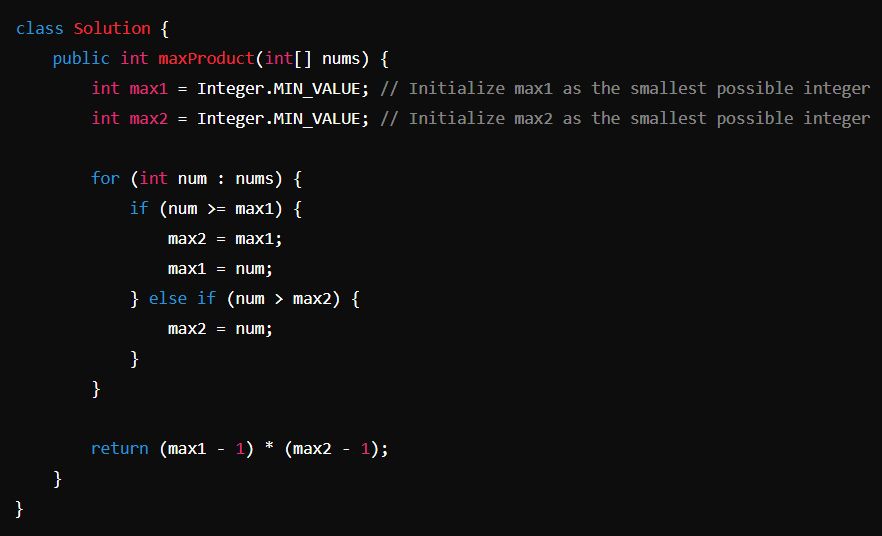 LeetCode challenge: Maximum product of two elements | Yash Kasat posted ... LeetCode challenge: Maximum product of two elements | Yash Kasat posted ...
