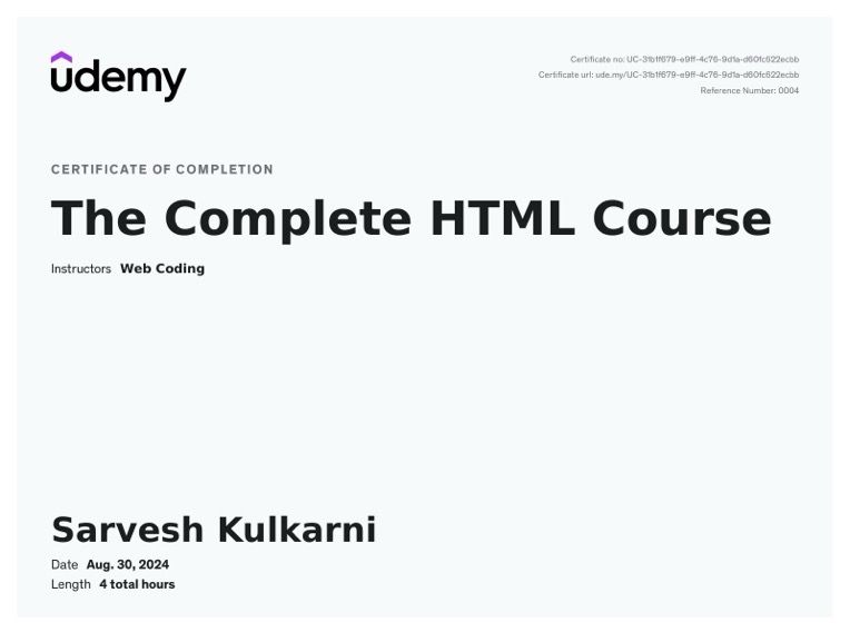 Sarvesh Kulkarni on LinkedIn: #html #webdevelopment #continuouslearning Sarvesh Kulkarni on LinkedIn: #html #webdevelopment #continuouslearning