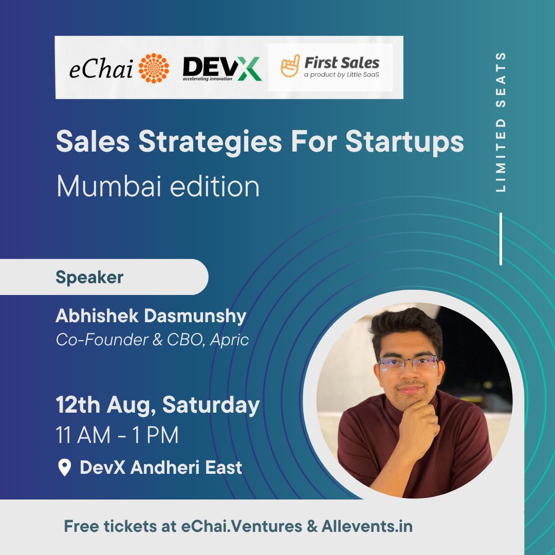 eChai Ventures on LinkedIn: Abhishek Dasmunshy, Co-Founder, Apric will ... eChai Ventures on LinkedIn: Abhishek Dasmunshy, Co-Founder, Apric will ...