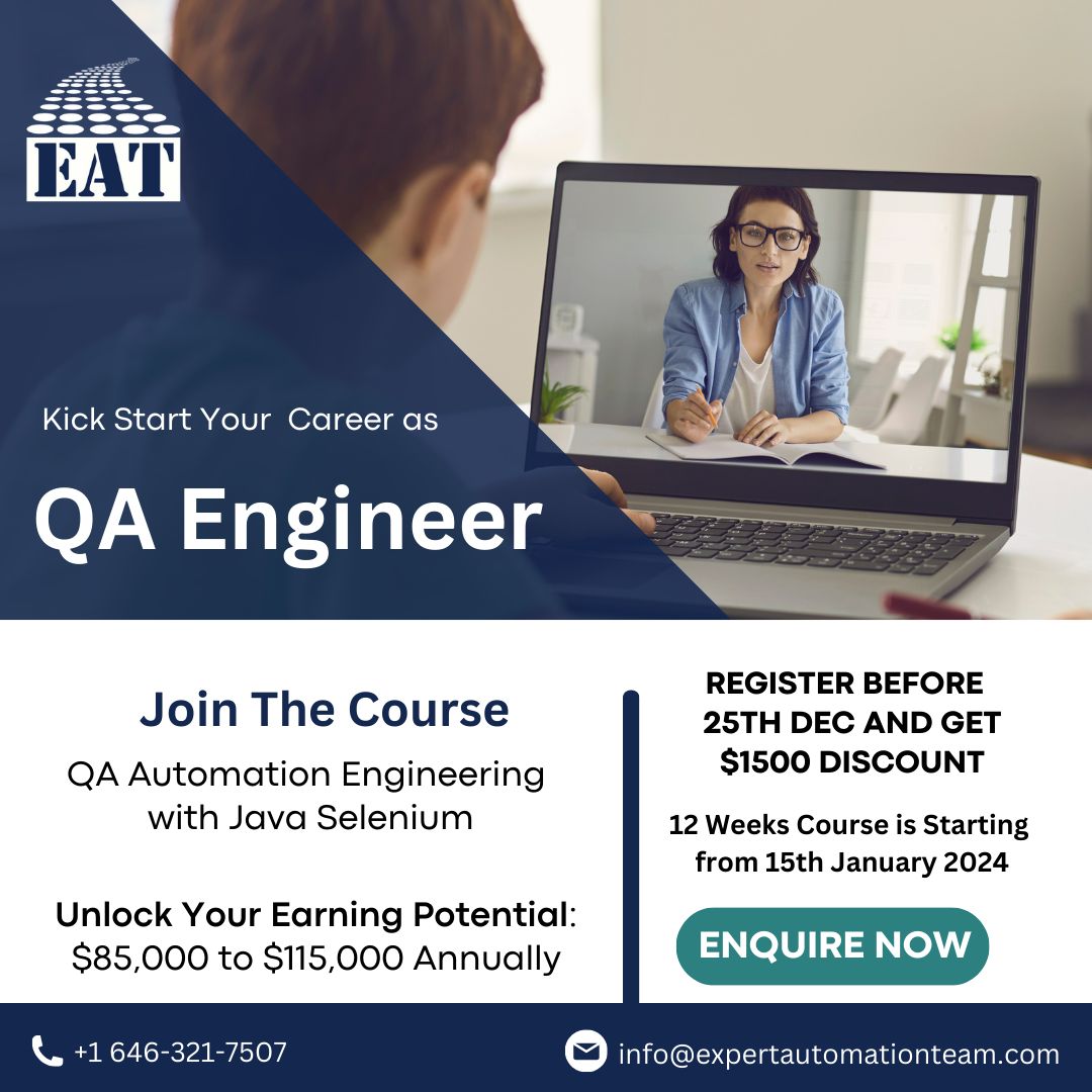 Expert Automation Team on LinkedIn: #qaengineer #selenium #java # ... Expert Automation Team on LinkedIn: #qaengineer #selenium #java # ...