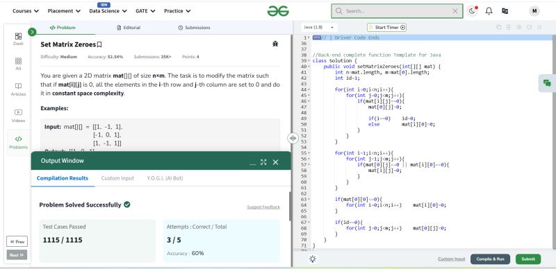 #100daysofcode #dsa #java #codingjourney #geeksforgeeks #matrixproblem ... #100daysofcode #dsa #java #codingjourney #geeksforgeeks #matrixproblem ...