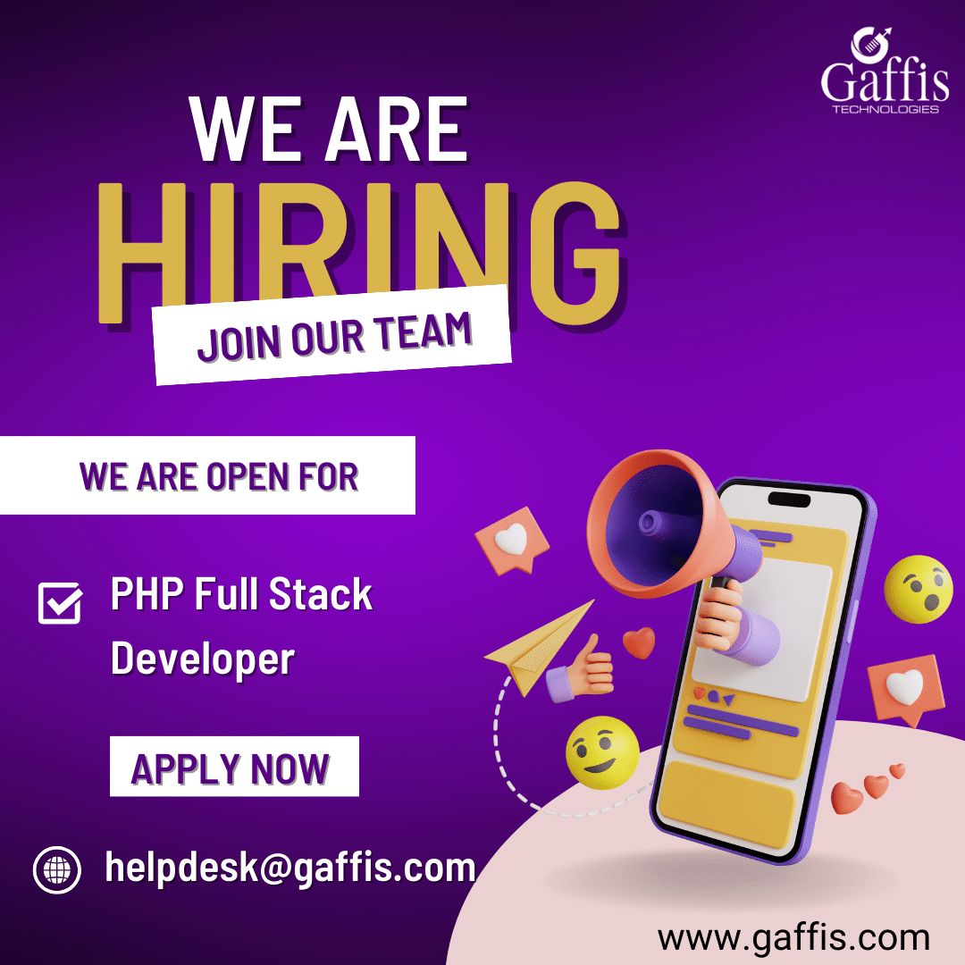 Gaffis Technologies Pvt. Ltd. on LinkedIn: #hiring #php #developer # ... Gaffis Technologies Pvt. Ltd. on LinkedIn: #hiring #php #developer # ...