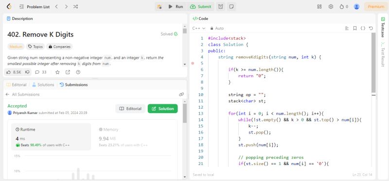 LeetCode solved Stacks problem | Priyansh Kumar posted on the topic ... LeetCode solved Stacks problem | Priyansh Kumar posted on the topic ...