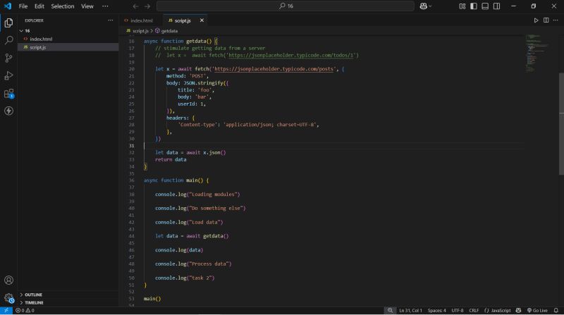 hey today i am working on the Async, Fetch API and Post method in the ... hey today i am working on the Async, Fetch API and Post method in the ...