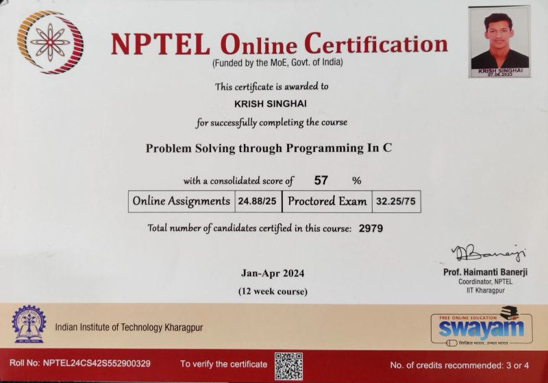 #nptel #iitkharagpur #cprogramming #problemsolving #continuouslearning ... #nptel #iitkharagpur #cprogramming #problemsolving #continuouslearning ...