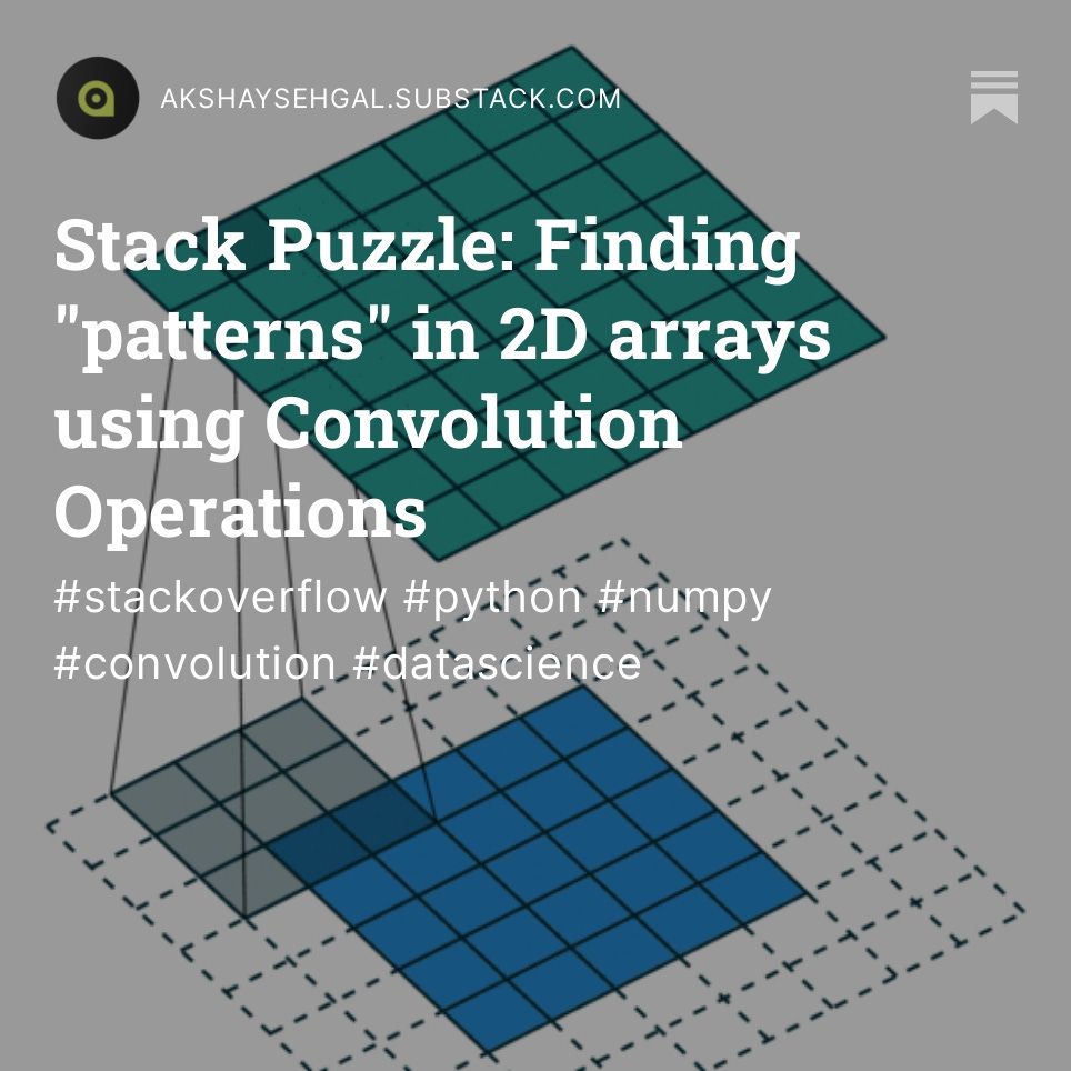 #datascience #numpy #coding #puzzle #stackoverflow | Akshay Sehgal #datascience #numpy #coding #puzzle #stackoverflow | Akshay Sehgal