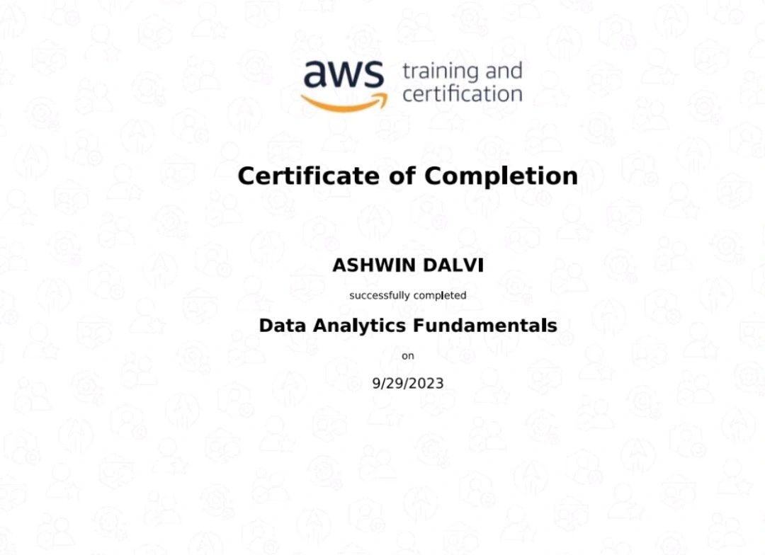 #aws #certification #datascience | Ashwin Dalvi #aws #certification #datascience | Ashwin Dalvi