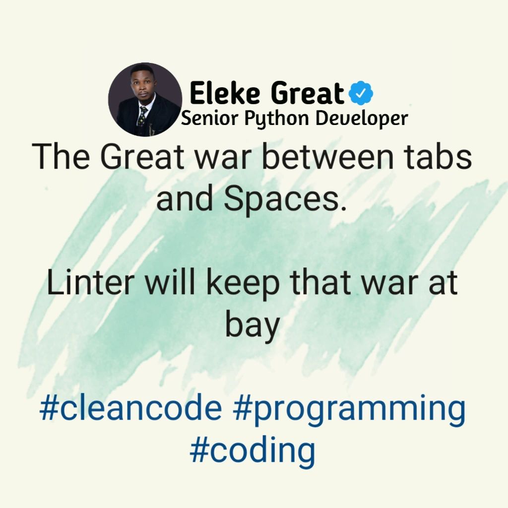 Eleke Great on LinkedIn: #coding #programming #softwareengineering Eleke Great on LinkedIn: #coding #programming #softwareengineering