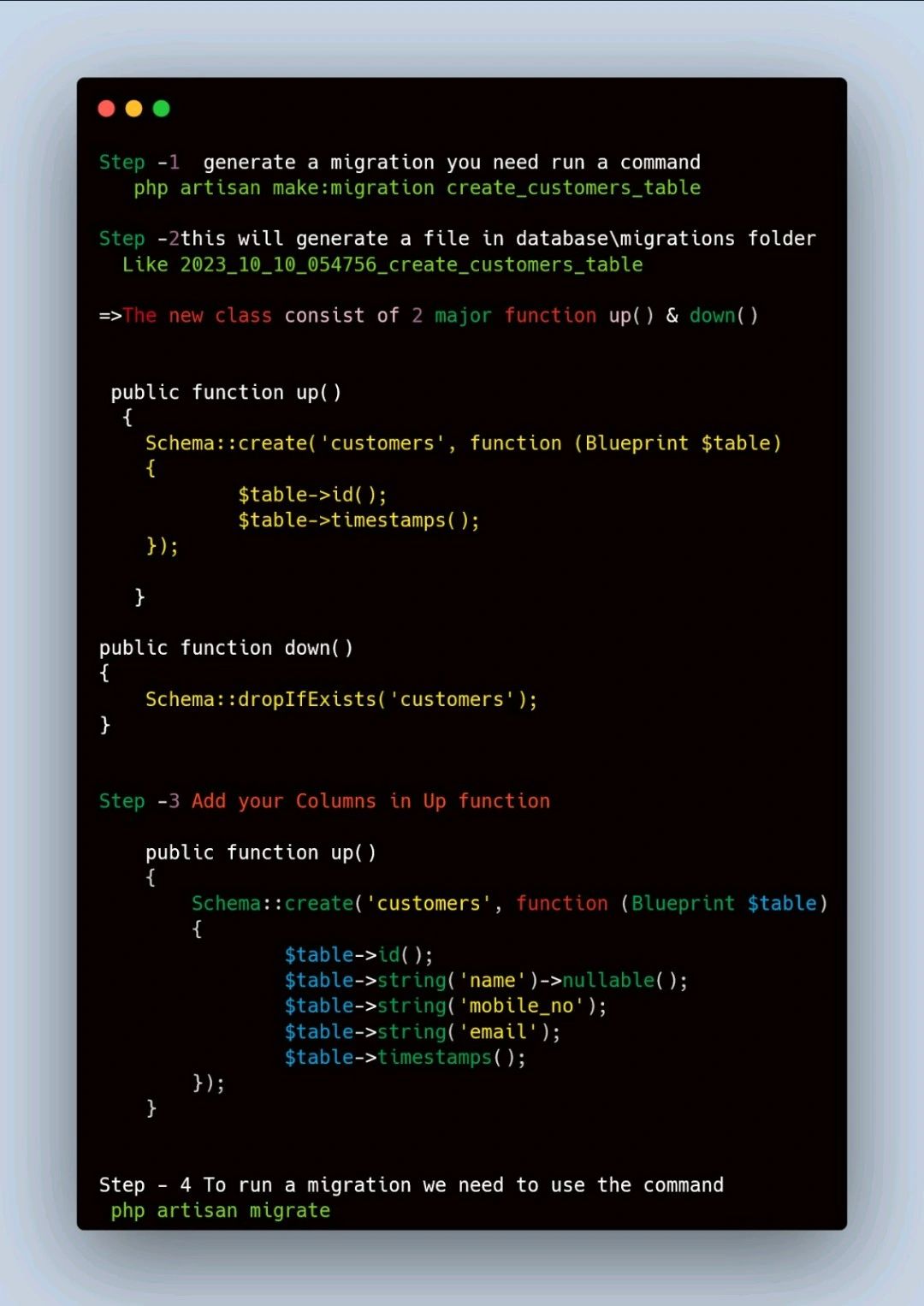 Wakar Mujtaba on LinkedIn: #laravel #migration #databse #table #php # ... Wakar Mujtaba on LinkedIn: #laravel #migration #databse #table #php # ...