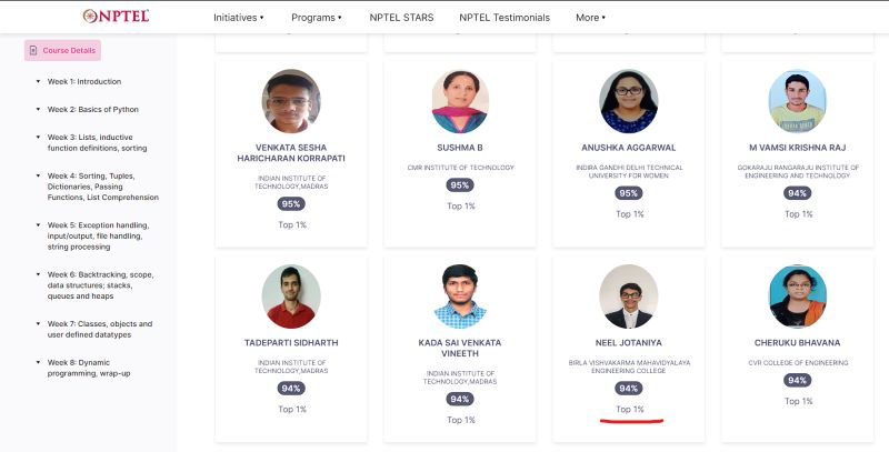 Neel Jotaniya on LinkedIn: #nptel #python #dsa #iitmadras #technology # ... Neel Jotaniya on LinkedIn: #nptel #python #dsa #iitmadras #technology # ...