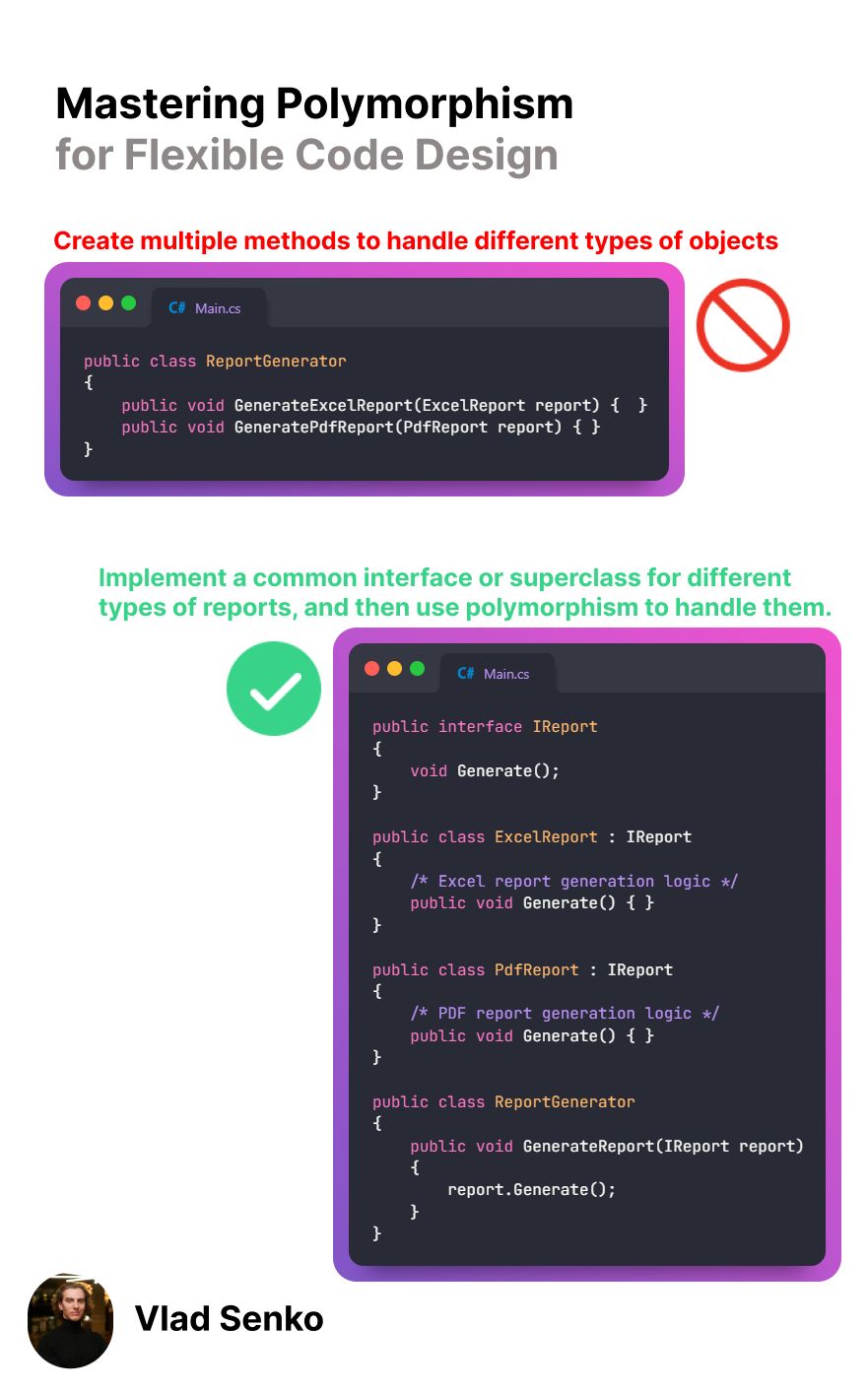 Vlad Senko on LinkedIn: #csharp #polymorphism # ... Vlad Senko on LinkedIn: #csharp #polymorphism # ...