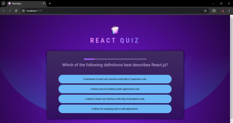 Ahmed Ehab on LinkedIn: #reactjs #quizapp #webdevelopment #frontend # ... Ahmed Ehab on LinkedIn: #reactjs #quizapp #webdevelopment #frontend # ...