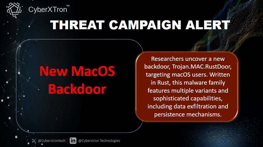 New macOS backdoor threat: Trojan.MAC.RustDoor | CyberXTron ... New macOS backdoor threat: Trojan.MAC.RustDoor | CyberXTron ...