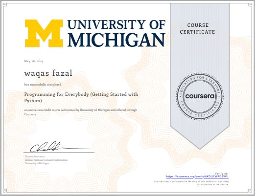 Waqas fazal on LinkedIn: #python #programming #certification #coursera Waqas fazal on LinkedIn: #python #programming #certification #coursera
