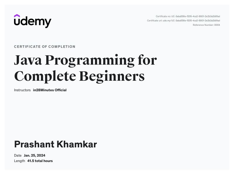 #udemy #java #corejava #coding | Prashant Khamkar #udemy #java #corejava #coding | Prashant Khamkar