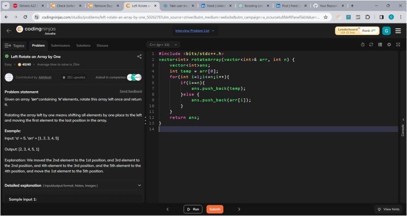 Guru Patel on LinkedIn: #100daysofcode #codingjourney #arrays # ... Guru Patel on LinkedIn: #100daysofcode #codingjourney #arrays # ...