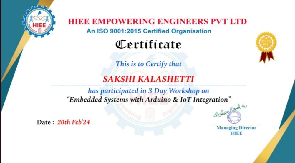 Sakshi Kalashetti on LinkedIn: #embeddedsystems #workshopcertificate # ... Sakshi Kalashetti on LinkedIn: #embeddedsystems #workshopcertificate # ...