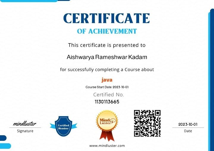 Aishwarya Kadam on LinkedIn: #mindluster #java #programming Aishwarya Kadam on LinkedIn: #mindluster #java #programming