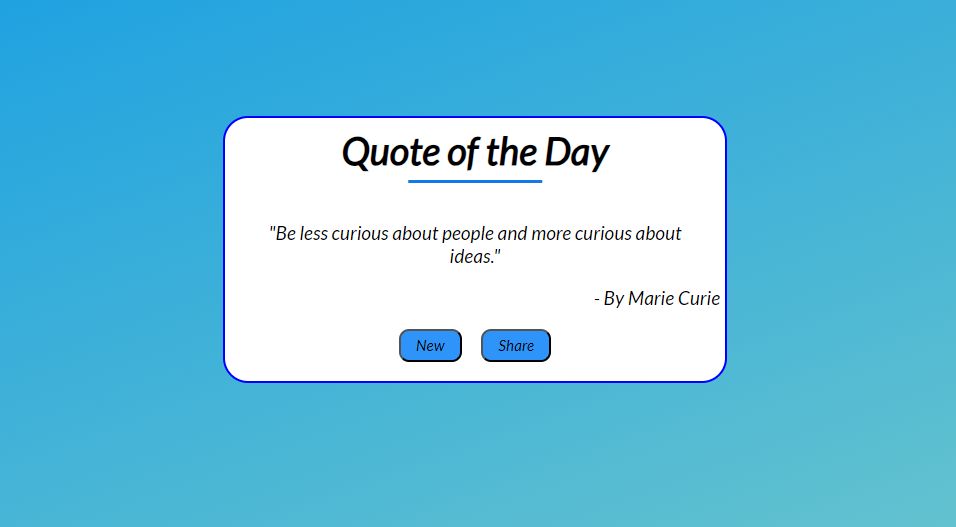 Sanket Shinde on LinkedIn: #javascript #webdevelopment #quotegenerator ... Sanket Shinde on LinkedIn: #javascript #webdevelopment #quotegenerator ...