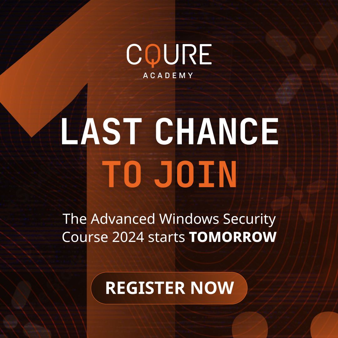 CQURE Academy on LinkedIn: Advanced Windows Security Course for 2024 CQURE Academy on LinkedIn: Advanced Windows Security Course for 2024