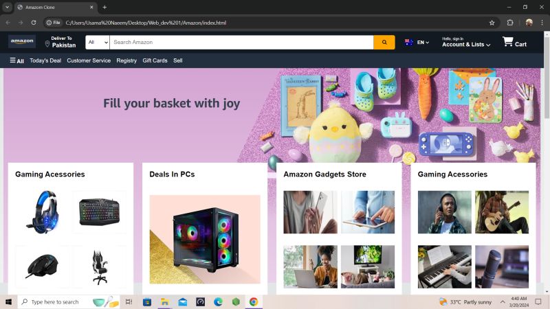 Usama Naeem on LinkedIn: Amazon Clone Using HTML & CSS Usama Naeem on LinkedIn: Amazon Clone Using HTML & CSS