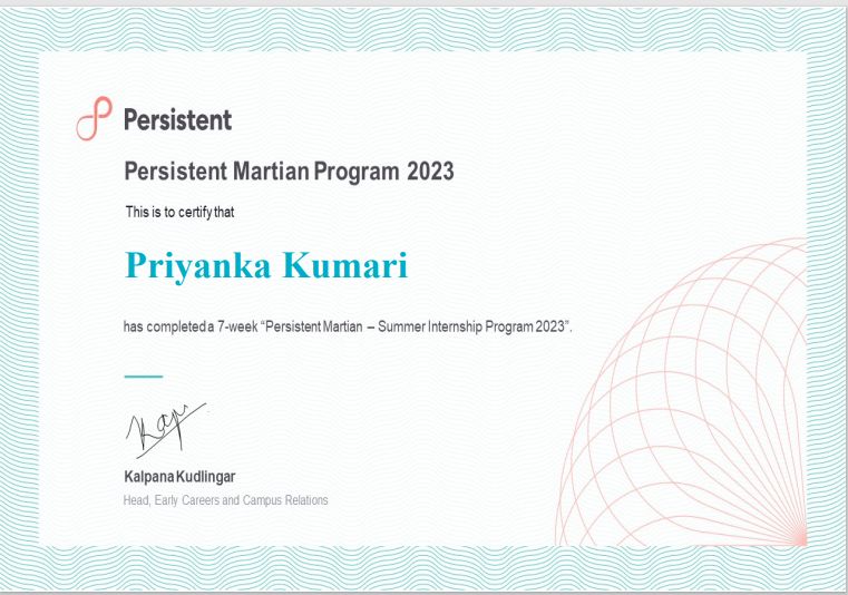 Priyanka Kumari on LinkedIn: #persistentmartian #java #dsa #dbms #linux ... Priyanka Kumari on LinkedIn: #persistentmartian #java #dsa #dbms #linux ...
