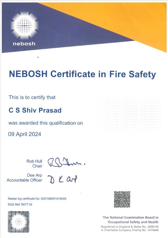 Col CS Shiv Prasad, CPP, CFE, NEBOSH on LinkedIn: Happy to share that I ... Col CS Shiv Prasad, CPP, CFE, NEBOSH on LinkedIn: Happy to share that I ...