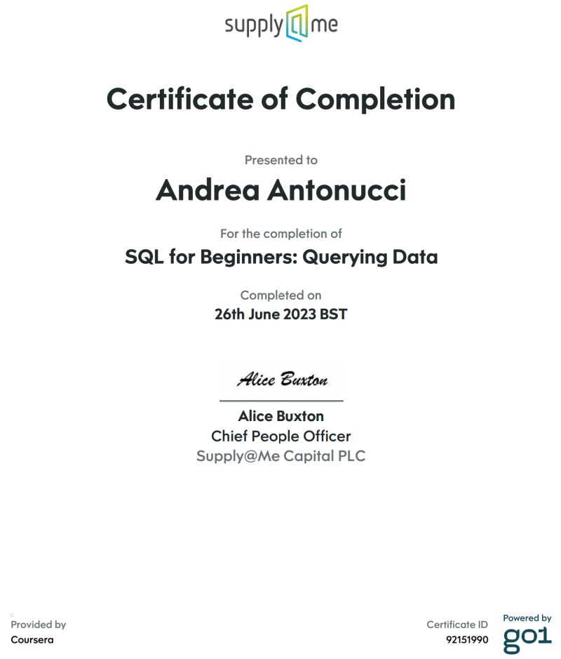 Andrea Antonucci on LinkedIn: #sql #data Andrea Antonucci on LinkedIn: #sql #data
