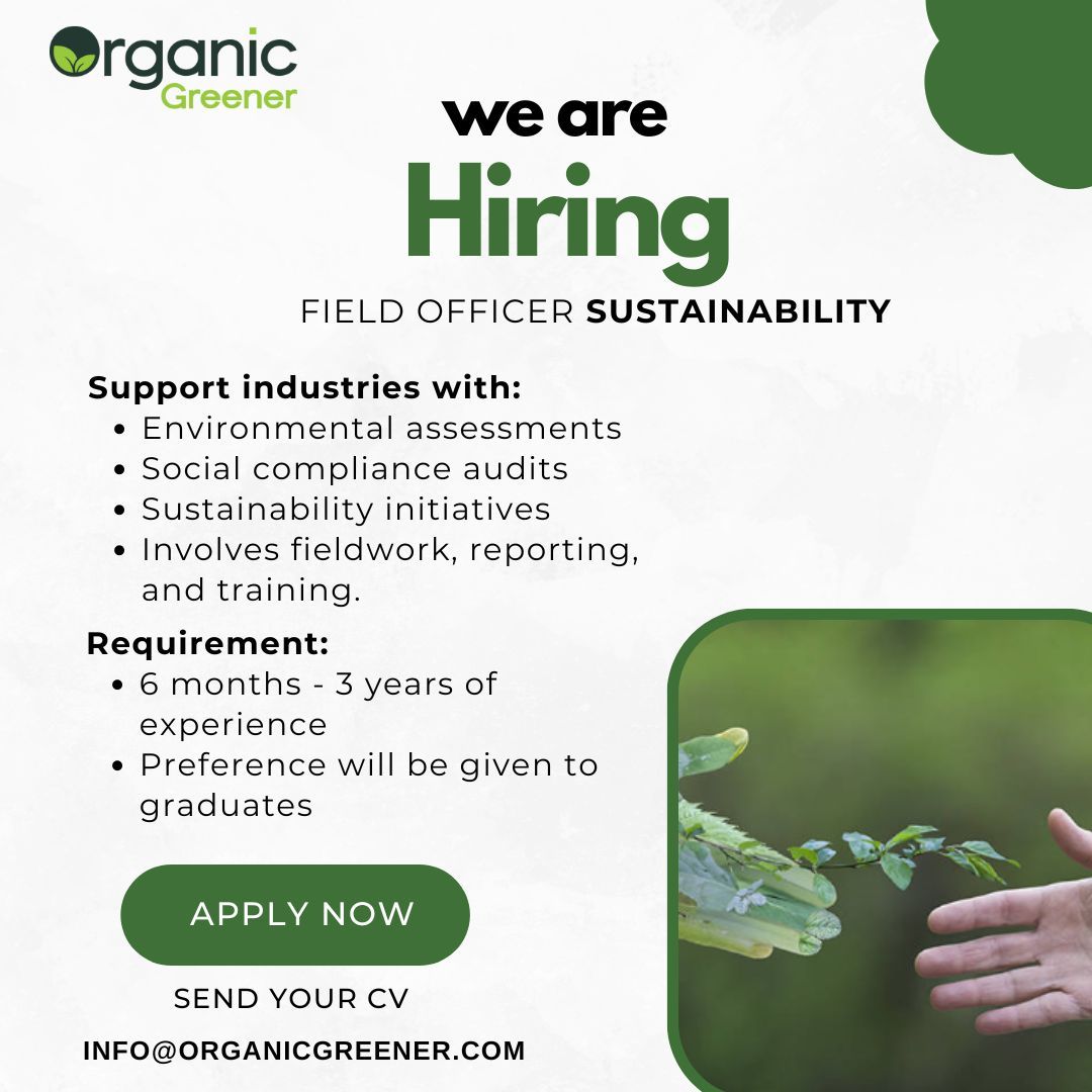 Ayan Riaz on LinkedIn: Hiring Field Officer - Sustainability. (Karachi ... Ayan Riaz on LinkedIn: Hiring Field Officer - Sustainability. (Karachi ...