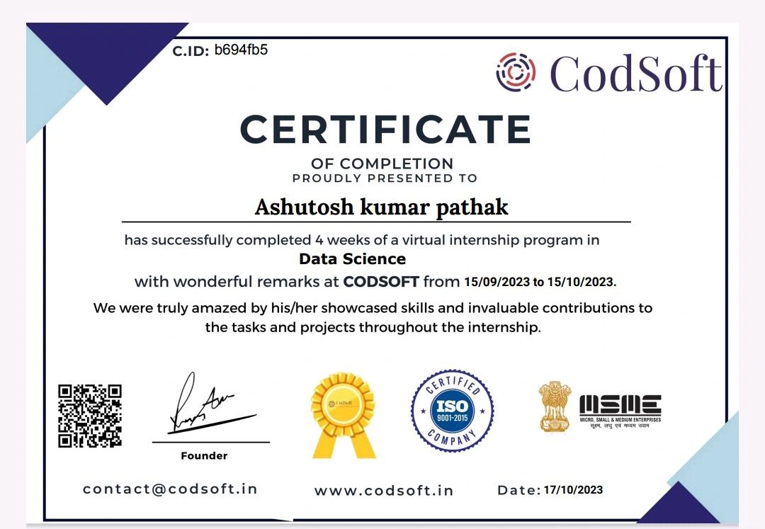 Ashutosh Pathak on LinkedIn: #codsoft #codsoft #careergrowth # ... Ashutosh Pathak on LinkedIn: #codsoft #codsoft #careergrowth # ...