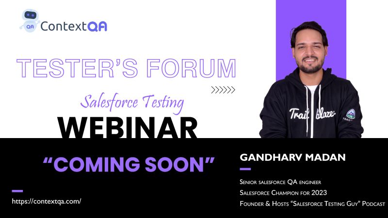 Webinar on Gandharv Madan | ContextQA posted on the topic | LinkedIn Webinar on Gandharv Madan | ContextQA posted on the topic | LinkedIn