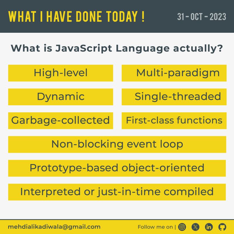 What is JavaScript? | Mehdiali Kadiwala posted on the topic | LinkedIn What is JavaScript? | Mehdiali Kadiwala posted on the topic | LinkedIn