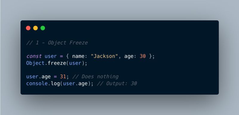 Joshua Olajide on LinkedIn: #javascript #didyouknow #objectfreeze # ... Joshua Olajide on LinkedIn: #javascript #didyouknow #objectfreeze # ...