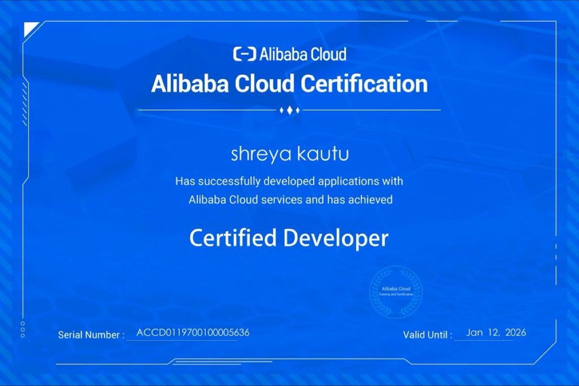 shreya kautu on LinkedIn: #alibabacloudcertification #cloudinnovator # ... shreya kautu on LinkedIn: #alibabacloudcertification #cloudinnovator # ...