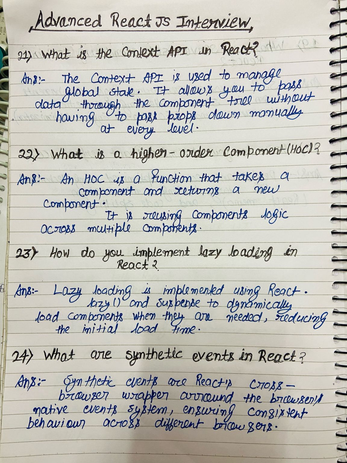 #reactjs #interviewpreparation #webdevelopment #handwrittennotes ... #reactjs #interviewpreparation #webdevelopment #handwrittennotes ...