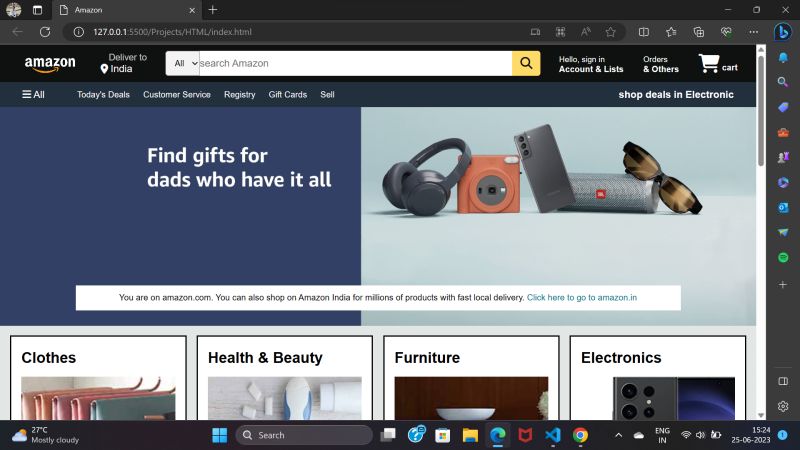 DHANANJAY DOSE on LinkedIn: #webdevelopment #html #css #amazonclone DHANANJAY DOSE on LinkedIn: #webdevelopment #html #css #amazonclone